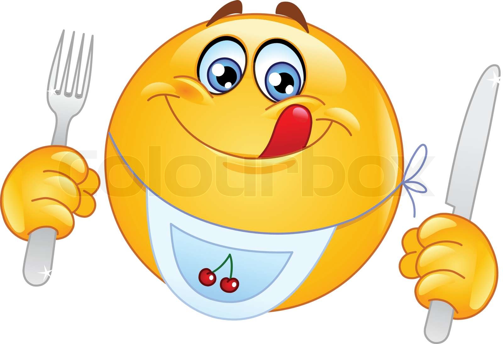Hungry emoticon | Stock vector | Colourbox