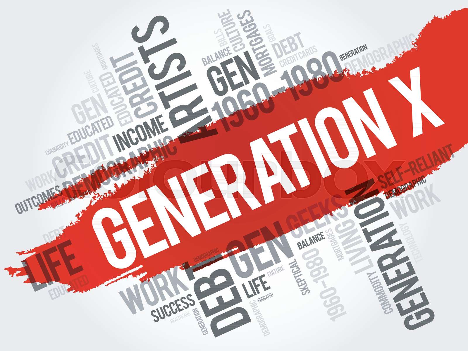 Generation X Word Cloud | Stock vector | Colourbox