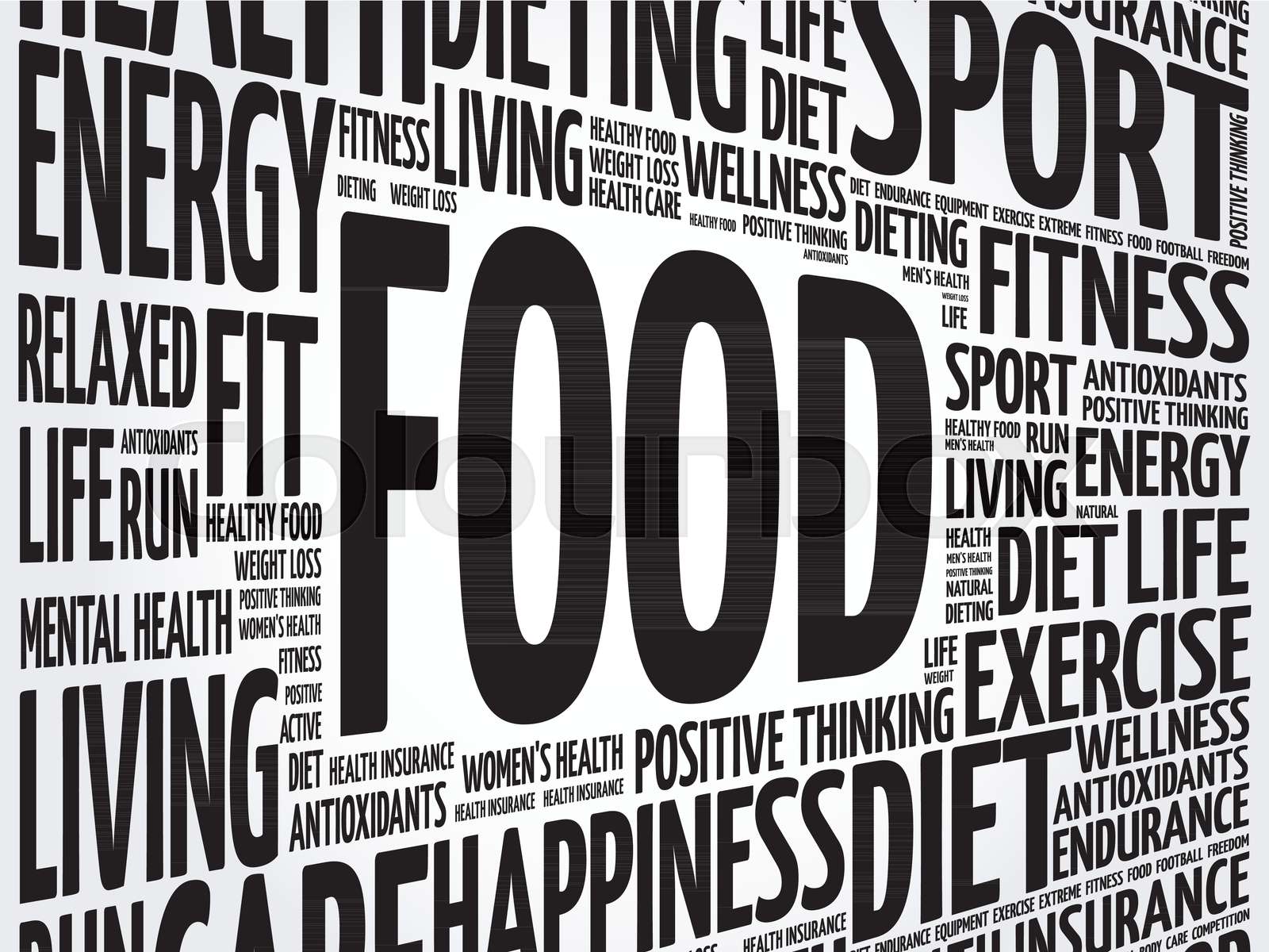 FOOD word cloud background | Stock vector | Colourbox