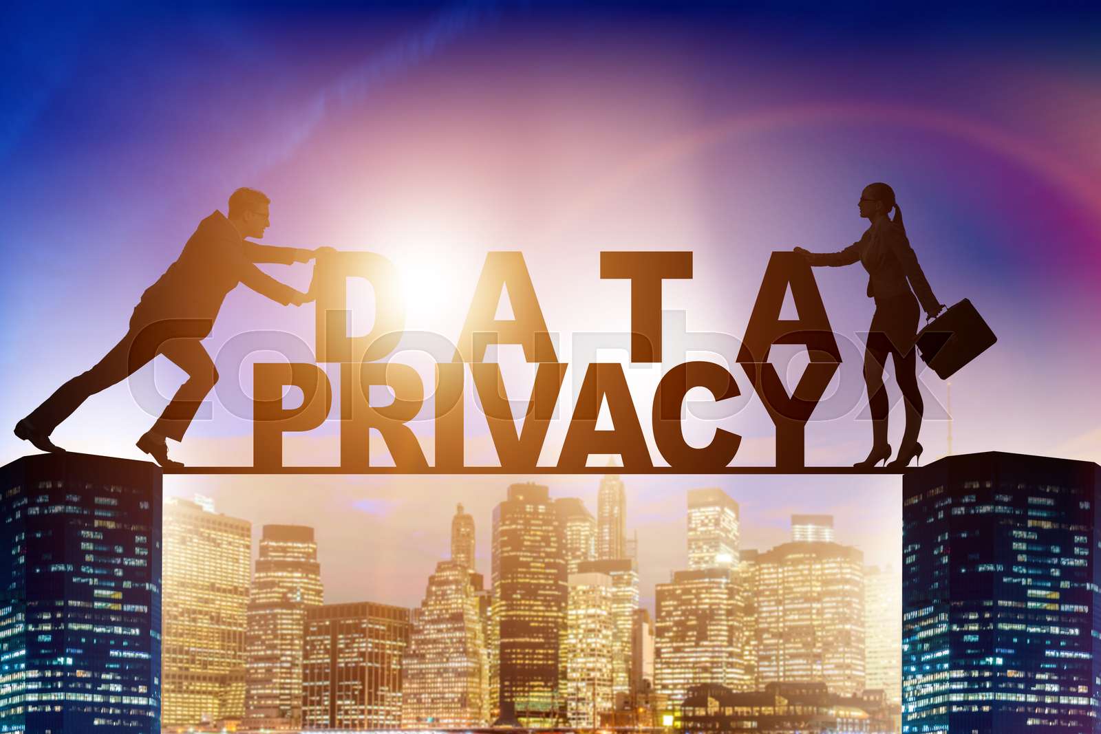Data privacy concept in modern IT technology | Stock image | Colourbox