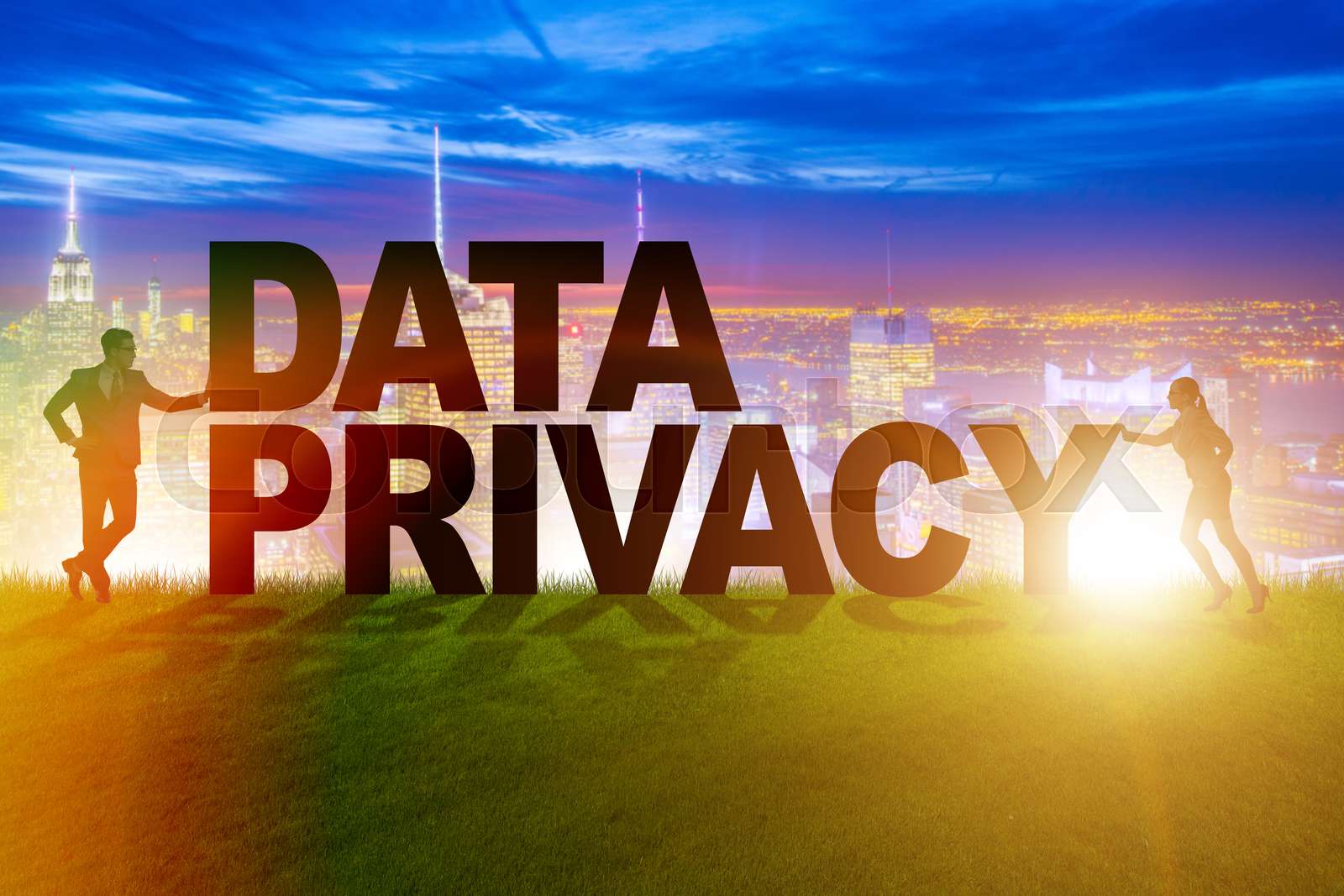 Data privacy concept in modern IT technology | Stock image | Colourbox