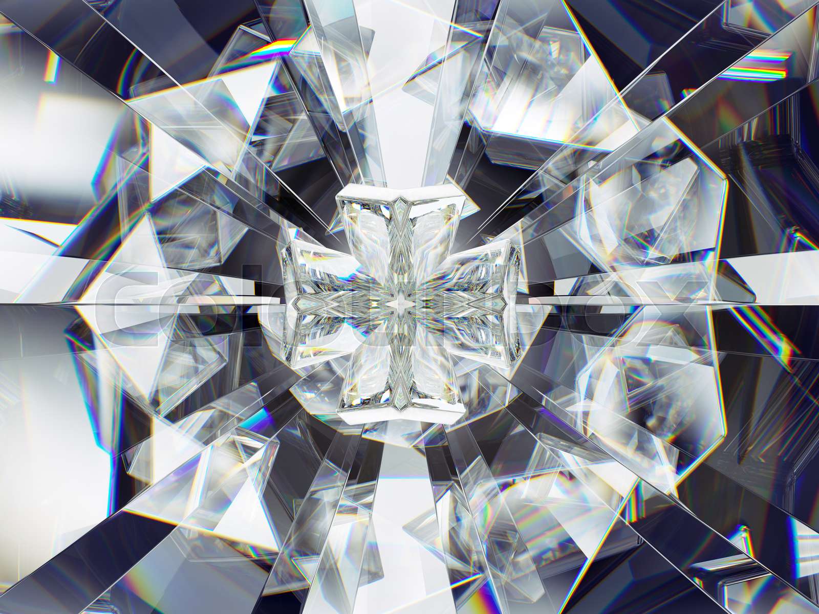 diamond structure extreme closeup and kaleidoscope | Stock image ...