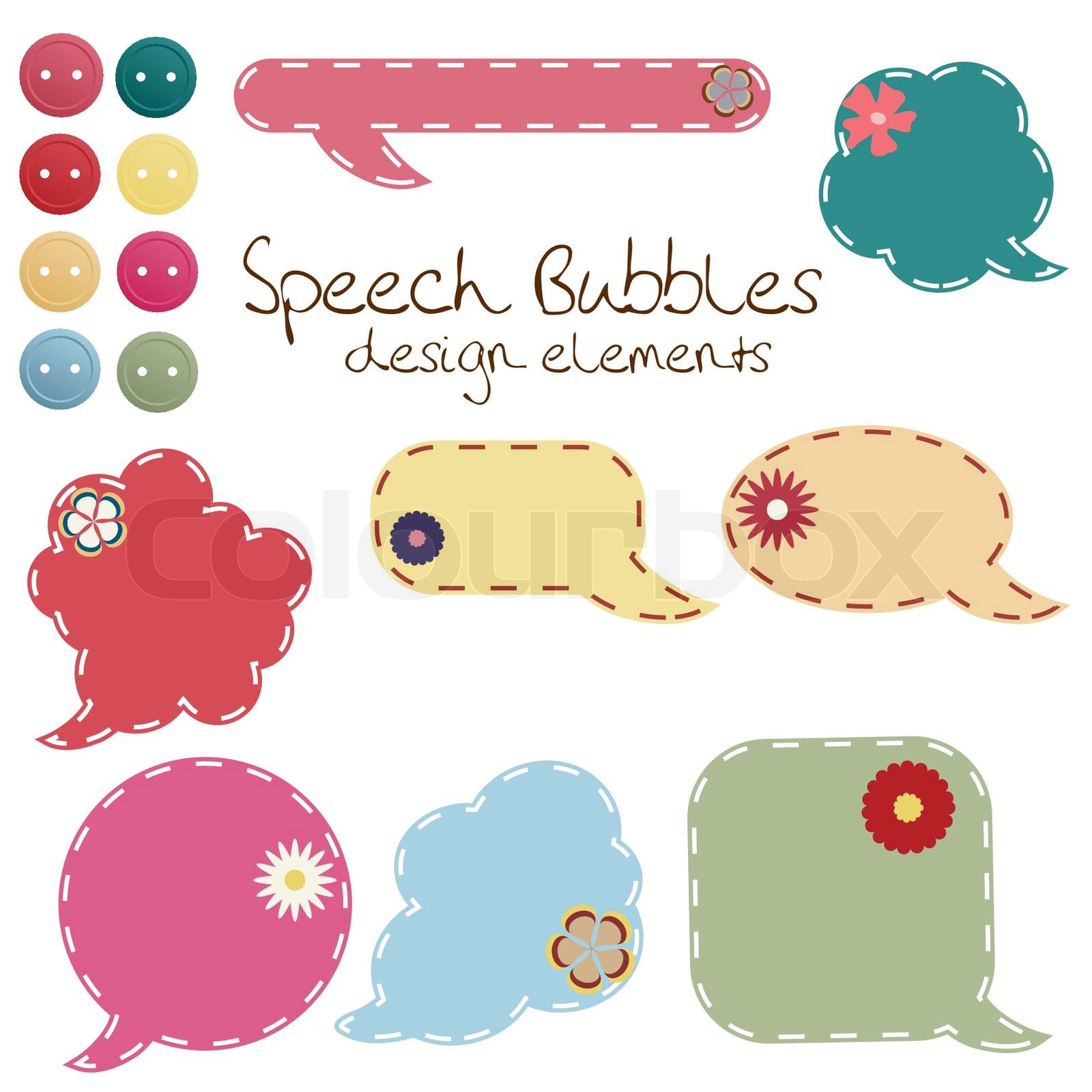 set of different speech bubbles, design elements | Stock vector | Colourbox