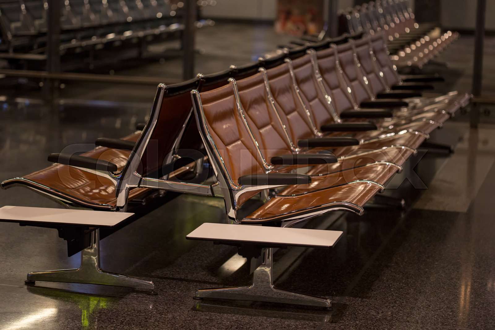 Bench in the terminal of airport | Stock image | Colourbox