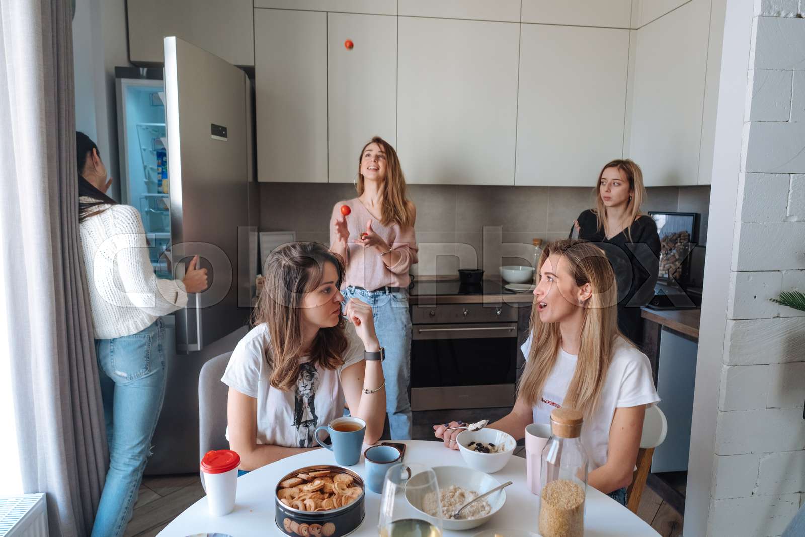 group of women in the kitchen | Stock image | Colourbox