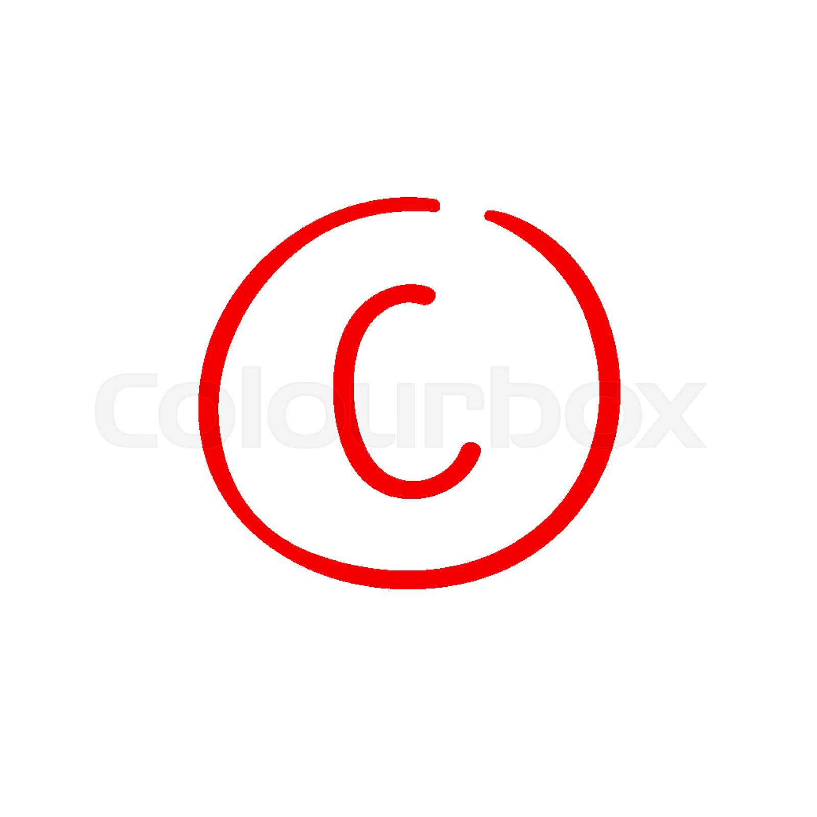 C examination result grade red latter mark. | Stock vector | Colourbox