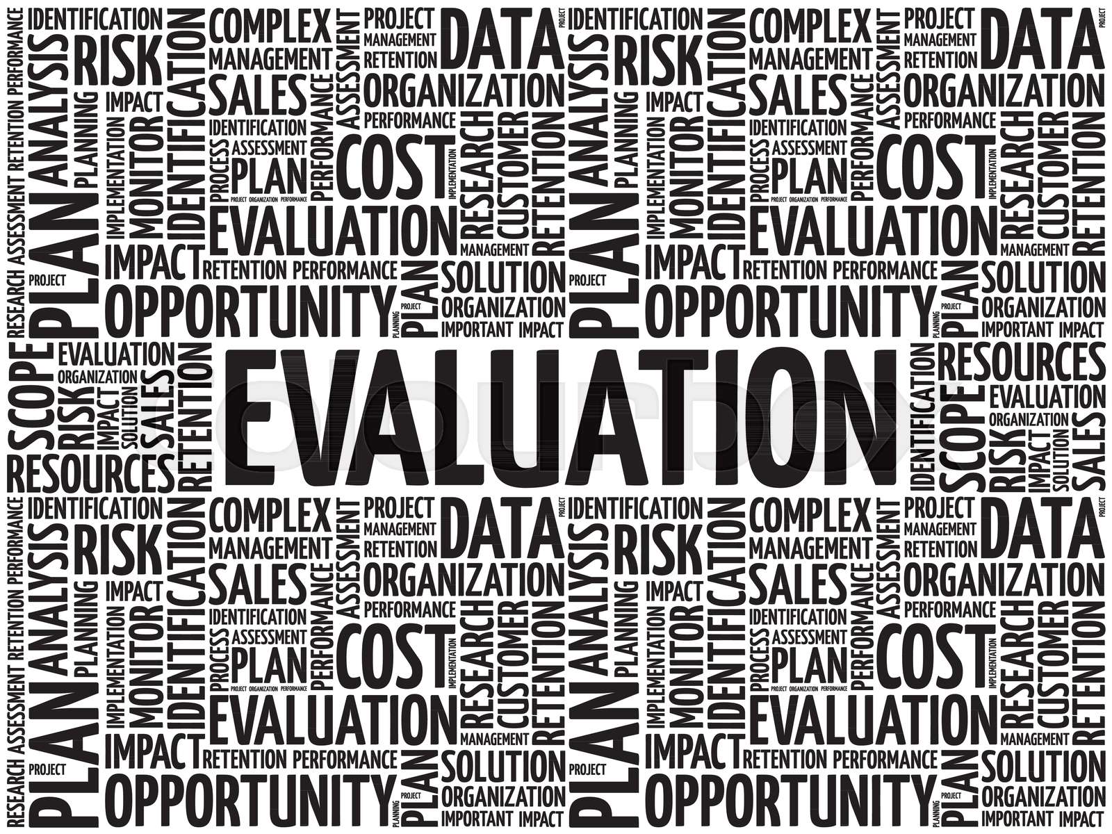 Evaluation word cloud collage | Stock vector | Colourbox