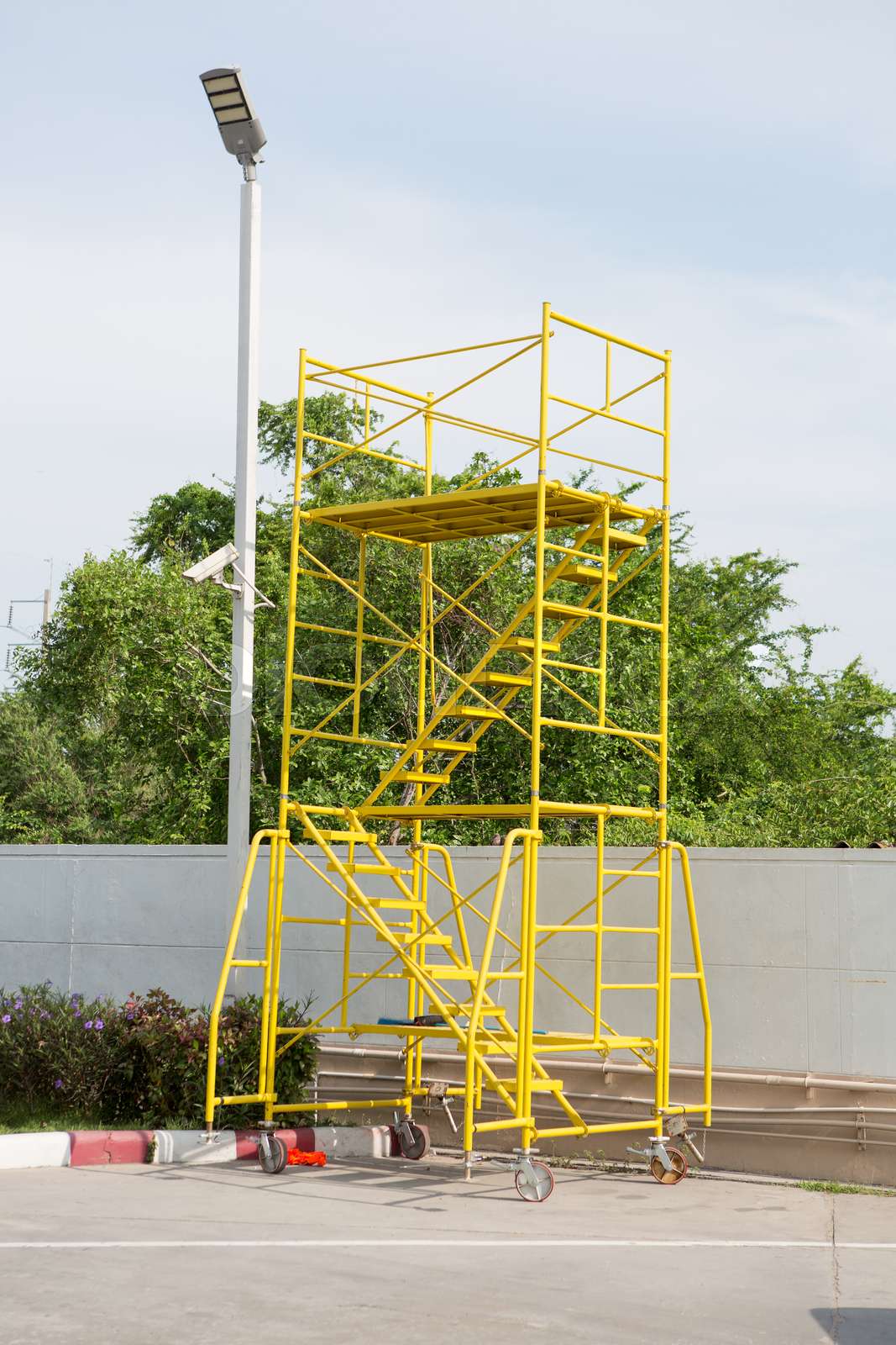 outdoor Scaffolding in construction site | Stock image | Colourbox