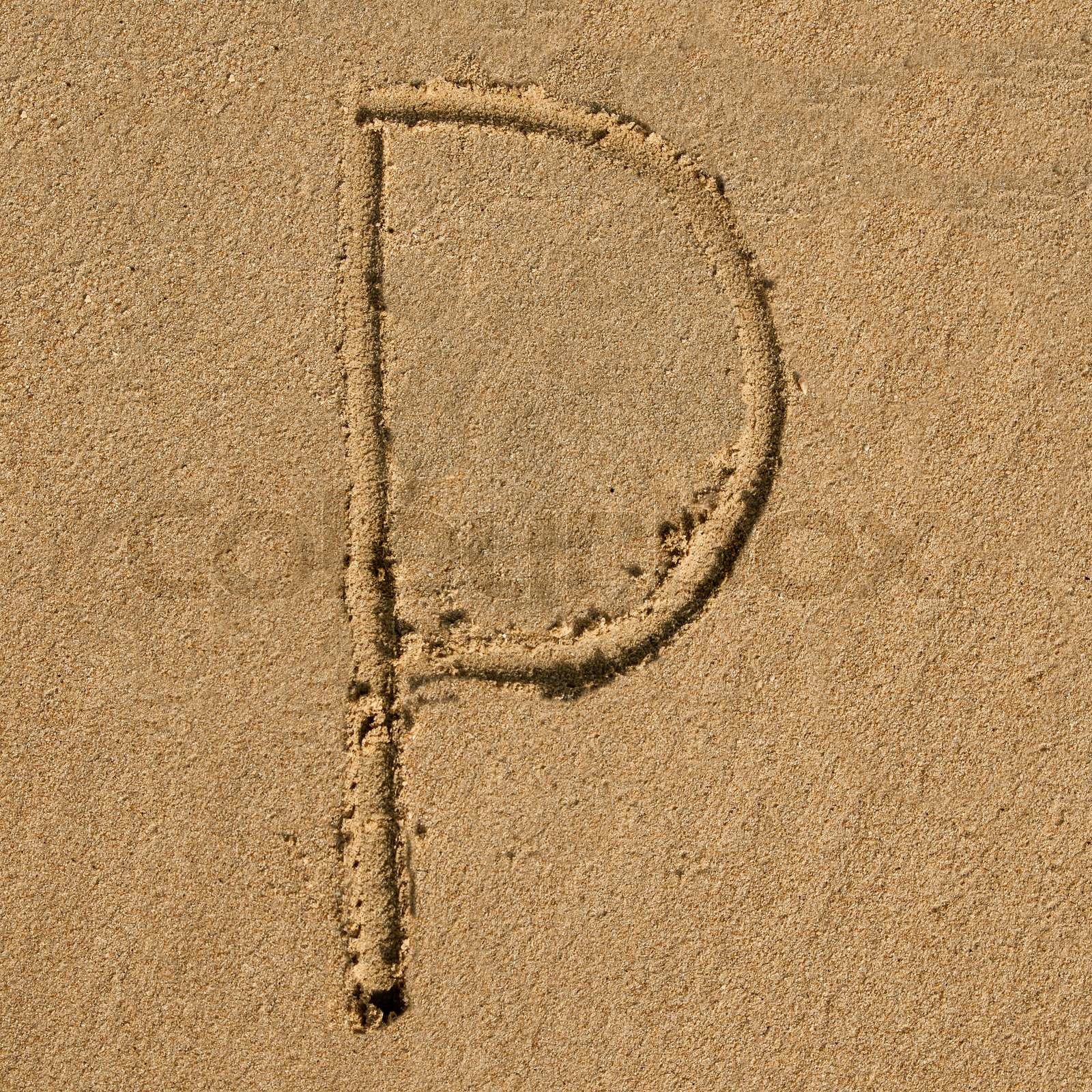 English alphabet in the sand | Stock image | Colourbox
