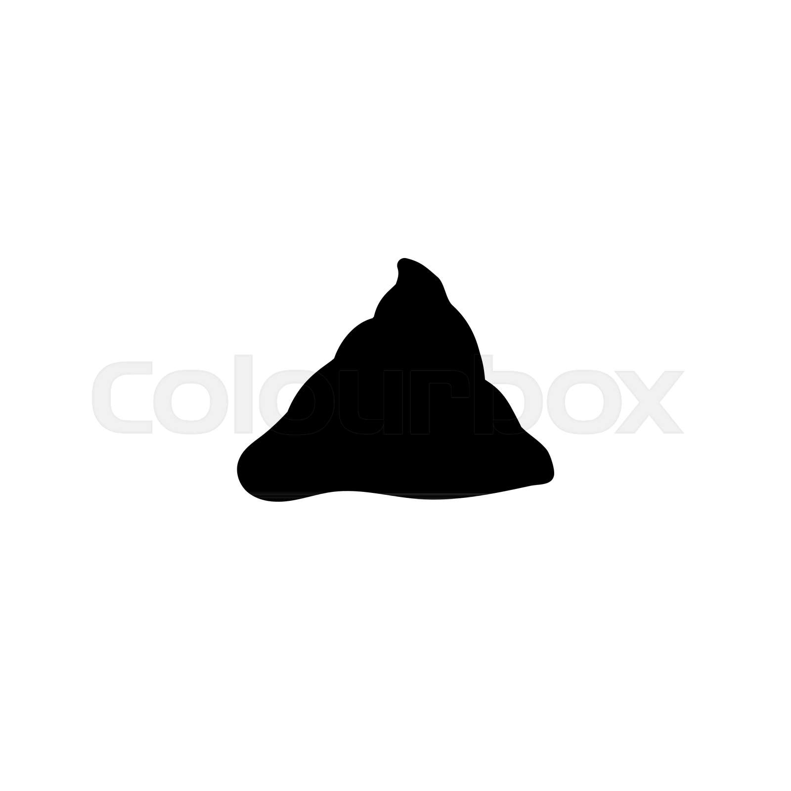 Simple feces icon. Black poop simbol. Fecals sign. | Stock vector ...