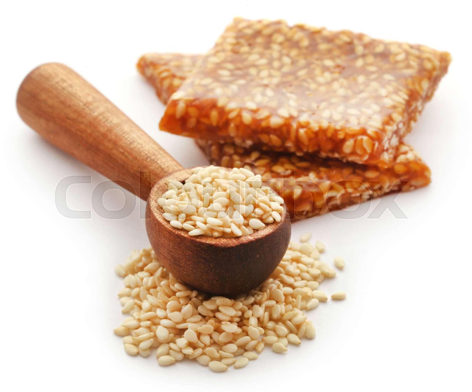 Sesame caramel candy | Stock image | Colourbox