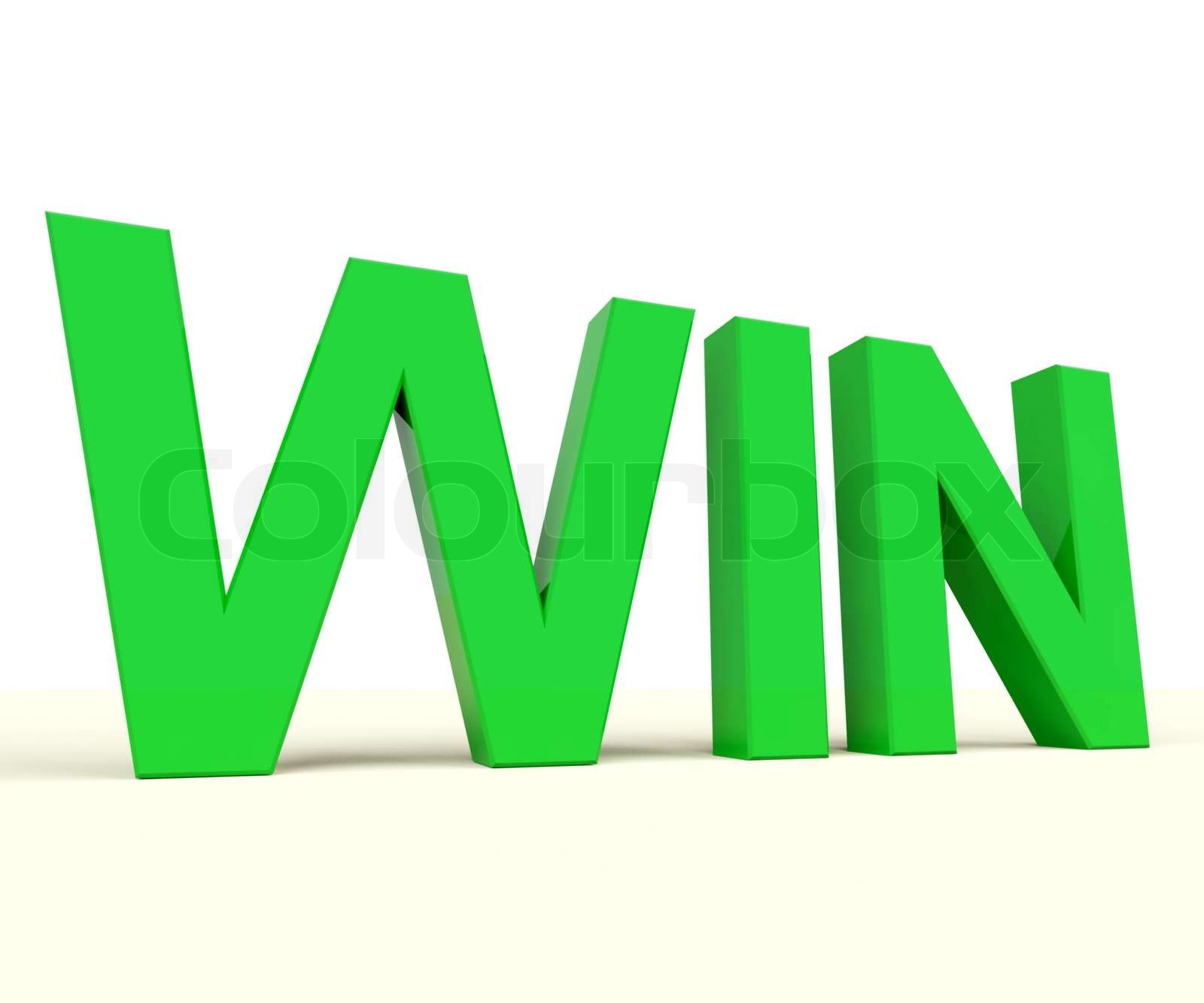 Win Word On Table Representing Success And Victory | Stock image ...