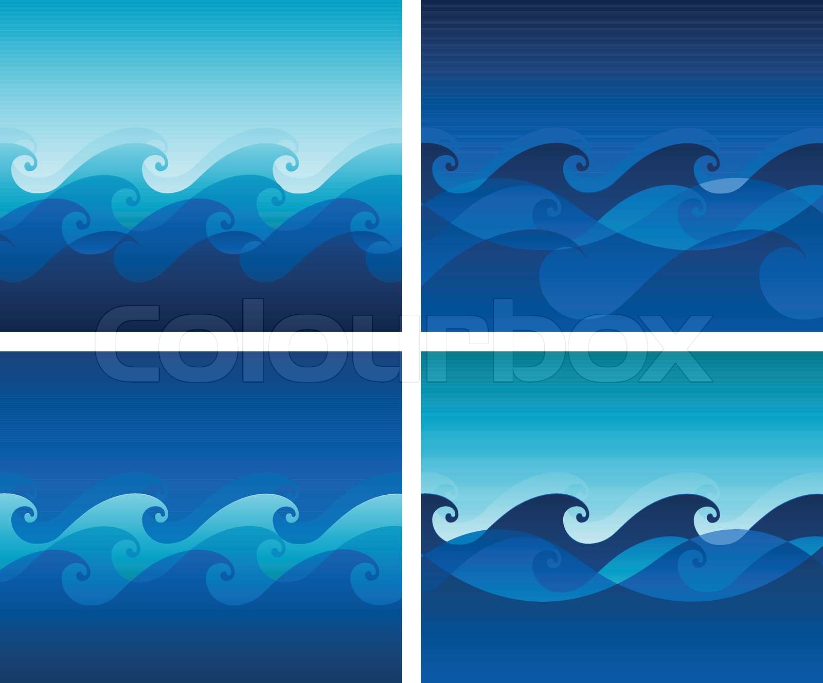 Seamless wave pattern | Stock vector | Colourbox