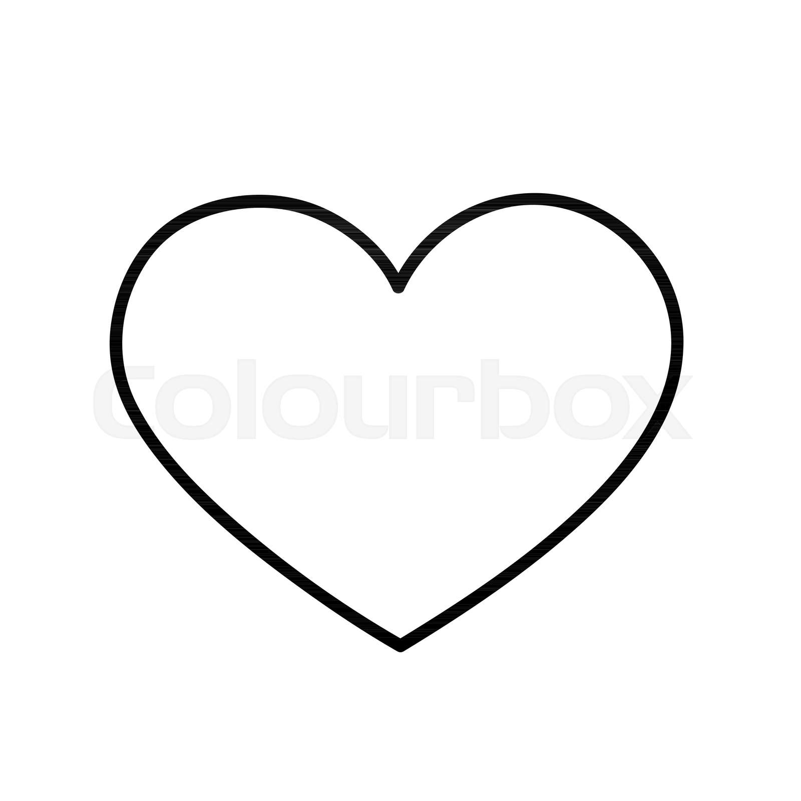 heart outline icon vector isolated | Stock-Vektor | Colourbox