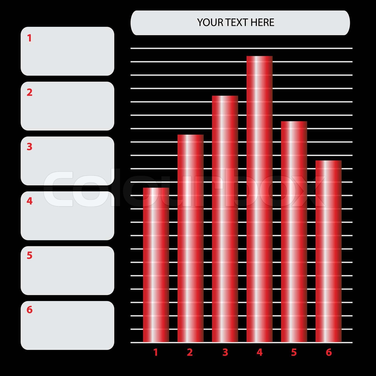The form of the report with a chart and a place to describe a chart ...