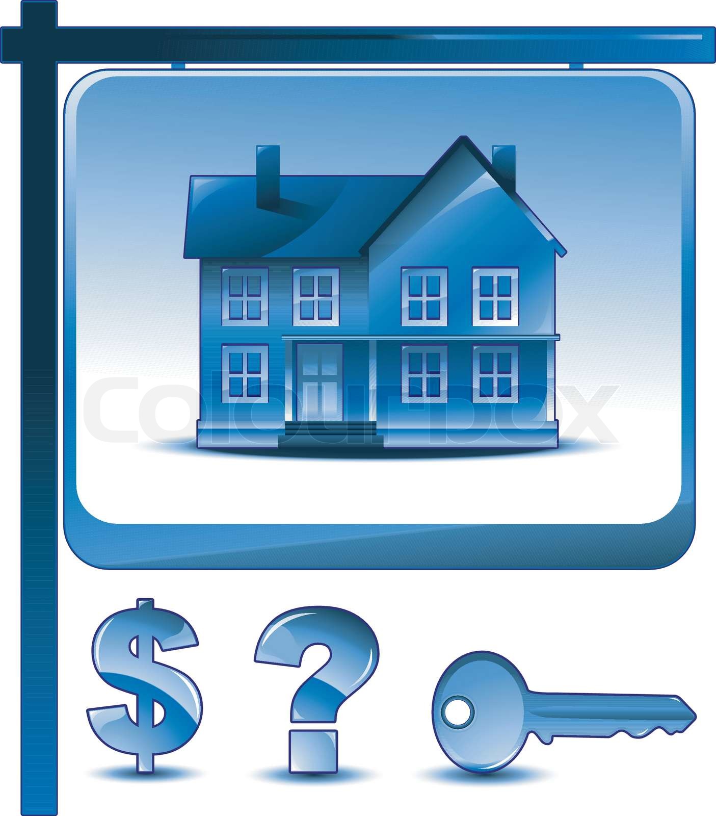 Immobilien Haus banner | Stock-Vektor | Colourbox