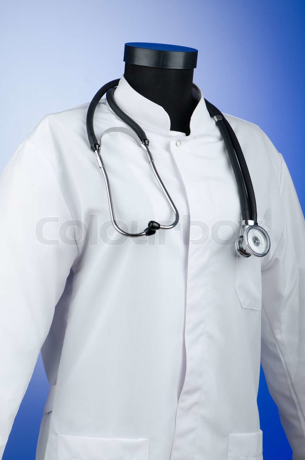 Doctor coat with the stethoscope | Stock image | Colourbox