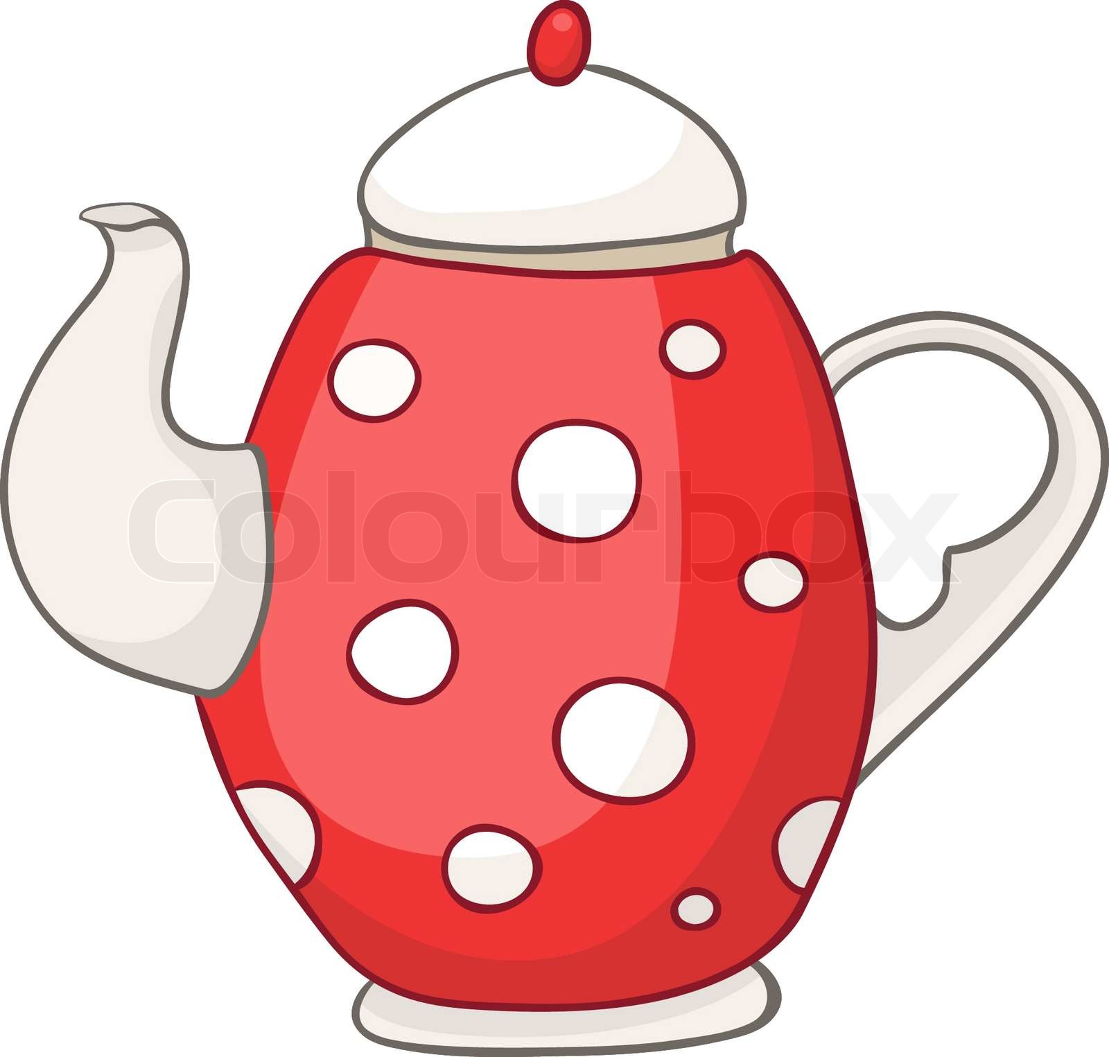 Cartoon Home Kitchen Kettle Isolated on White Background | Stock vector ...