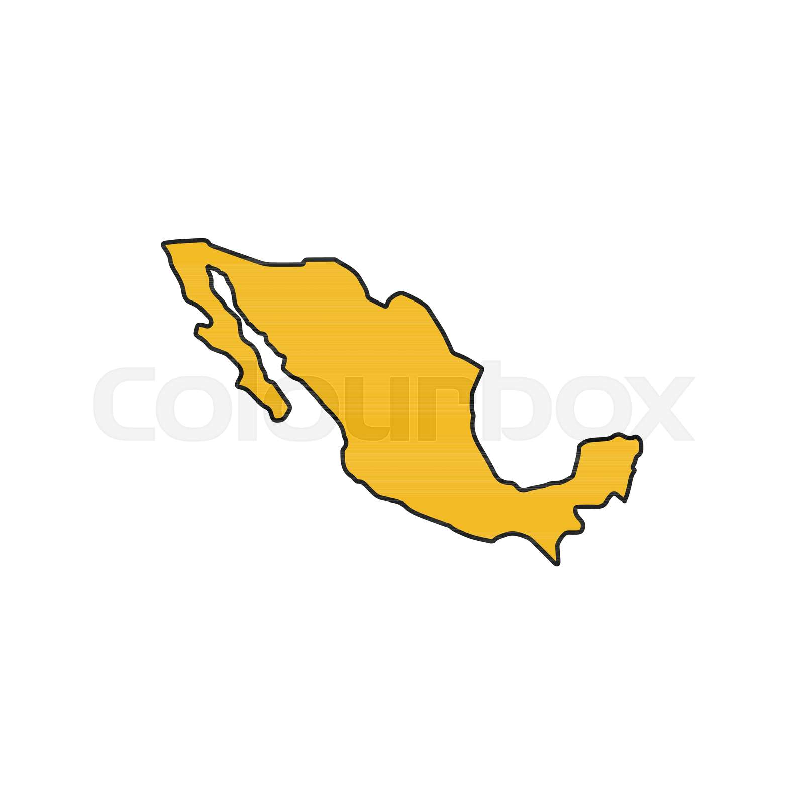 Mexico map icon, cartoon style | Stock vector | Colourbox