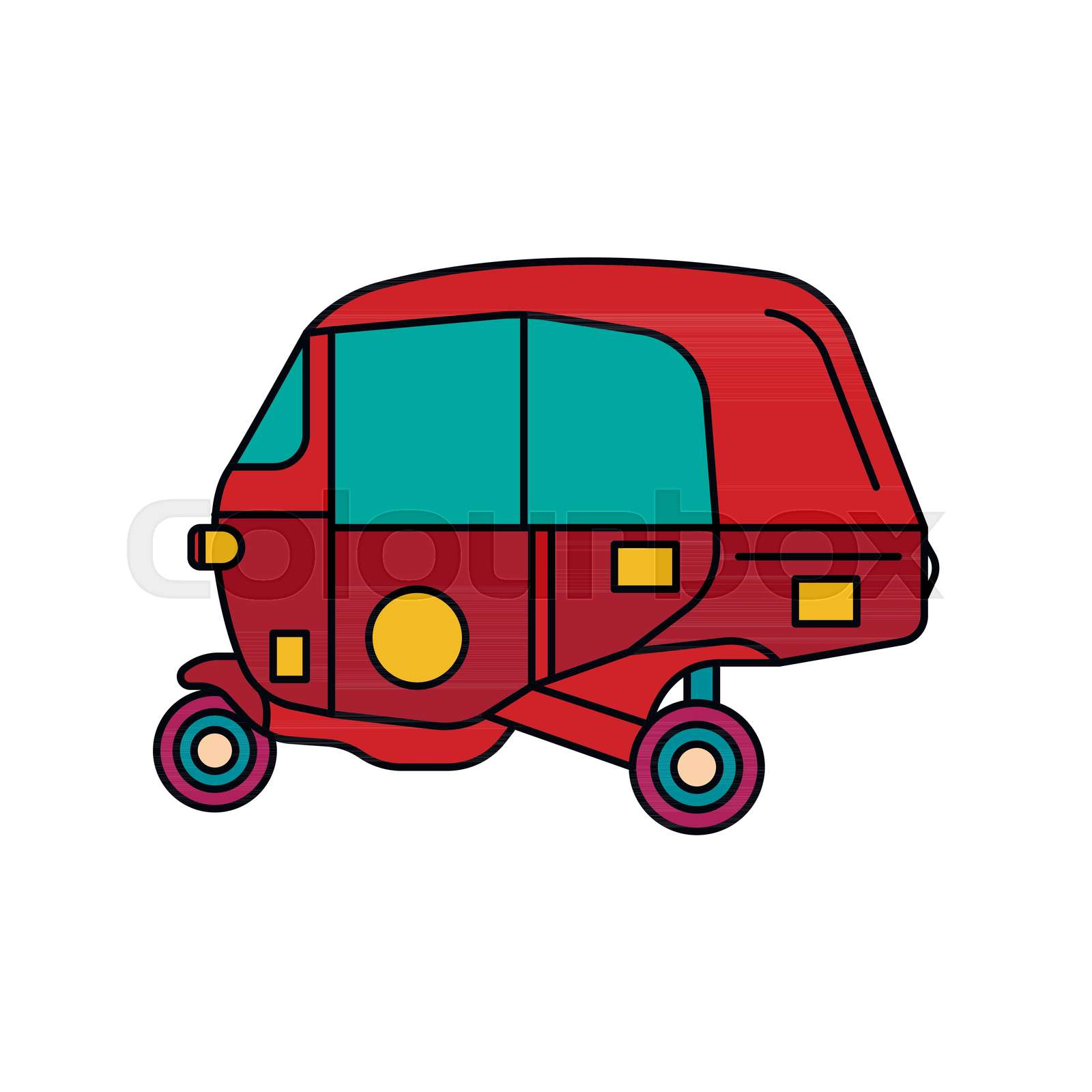 Bajaj icon, cartoon style | Stock vector | Colourbox