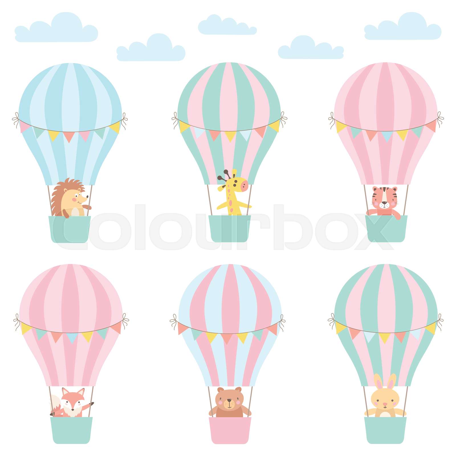 Cute Hot Air Balloon Vector