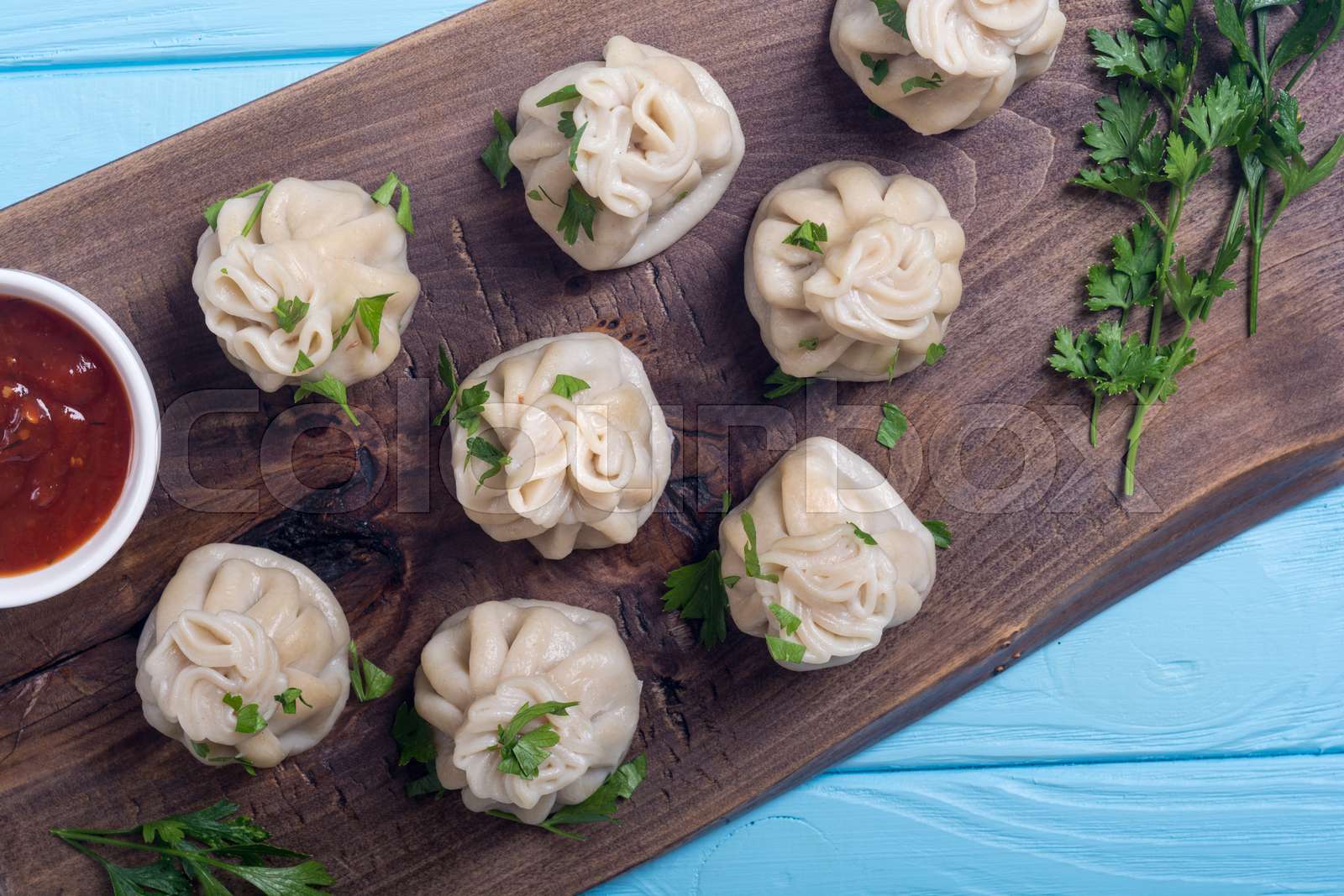 Georgian dumplings khinkali | Stock image | Colourbox