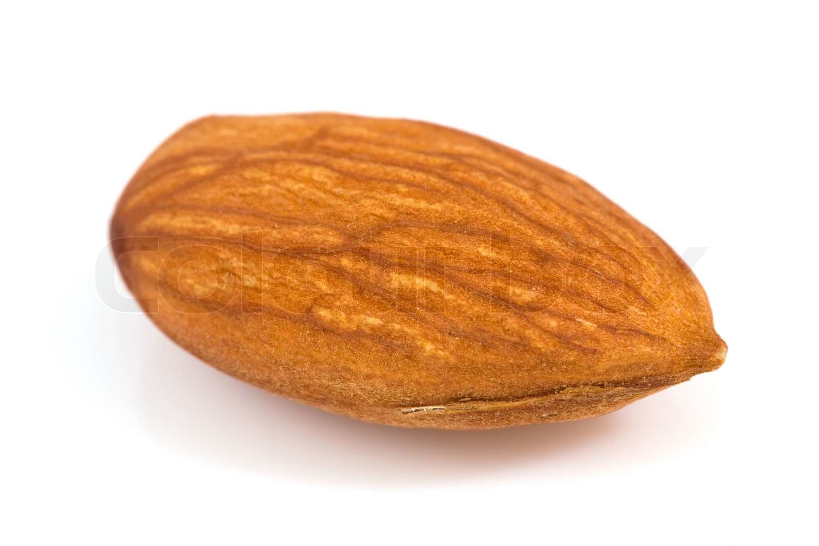 Macro almond isolated on a white | Stock image | Colourbox
