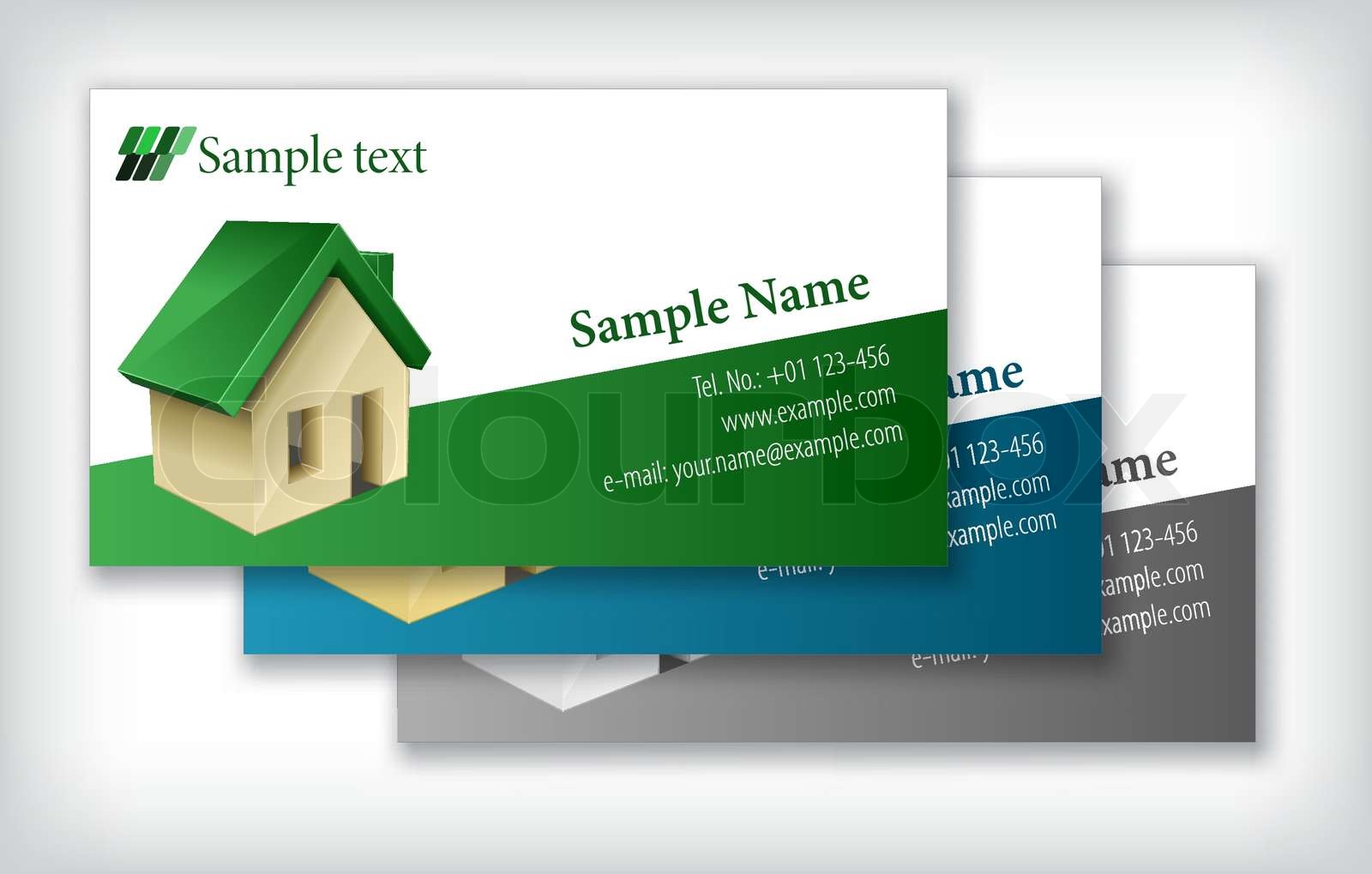 Visitkort skabelon | Stock vektor | Colourbox