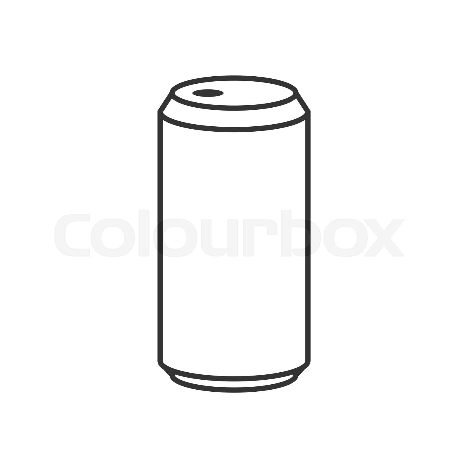 Beer can outline icon | Stock vector | Colourbox