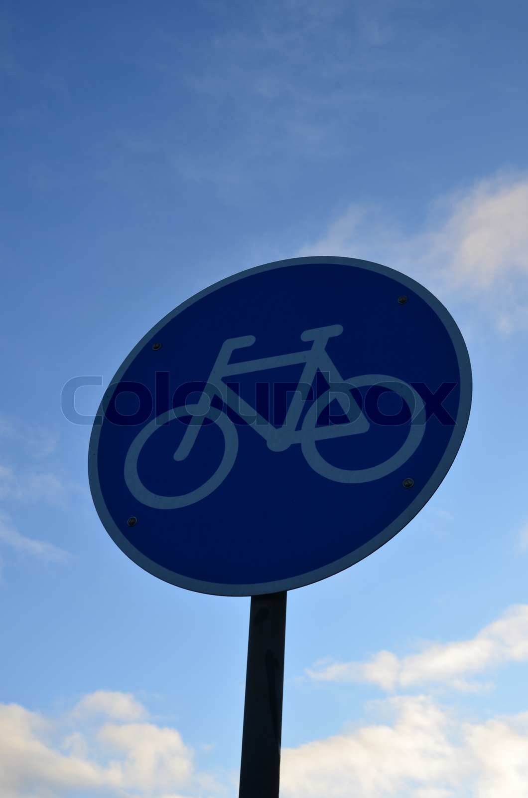 cykel, skilt, dänemark | Stock Bild | Colourbox