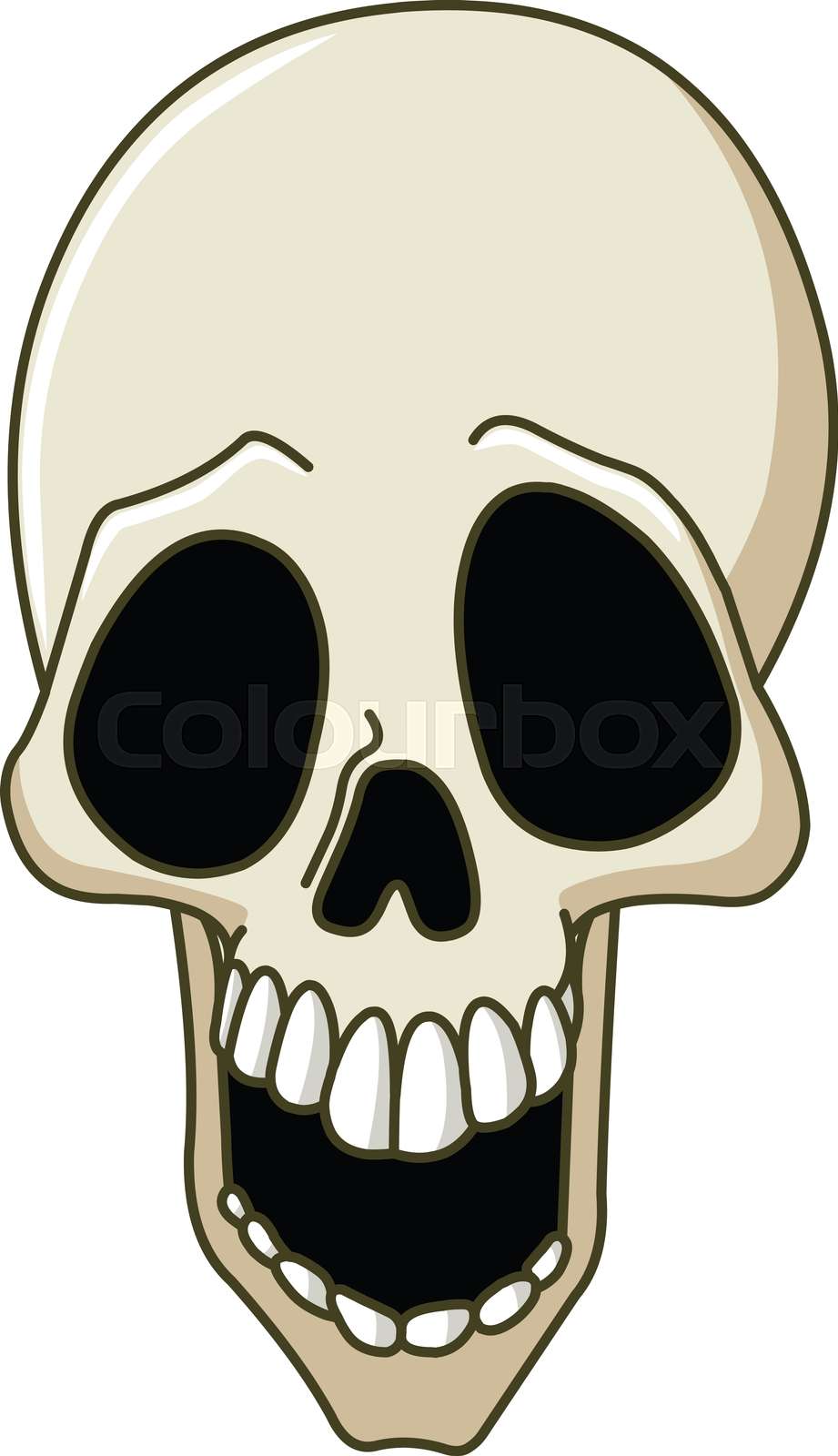 laughing skull | Stock vector | Colourbox