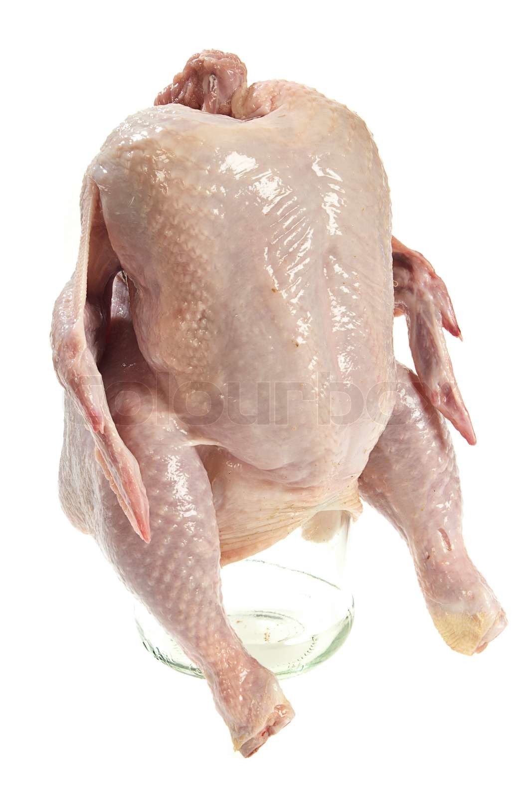 Raw Whole Chicken Standing