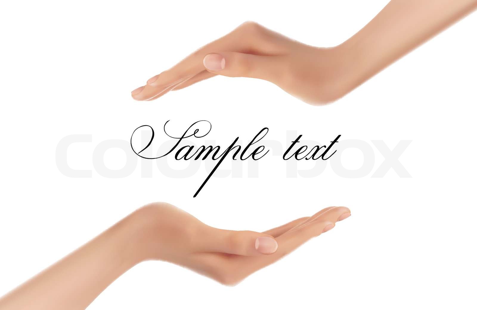 Background with two hands Vector | Stock vector | Colourbox