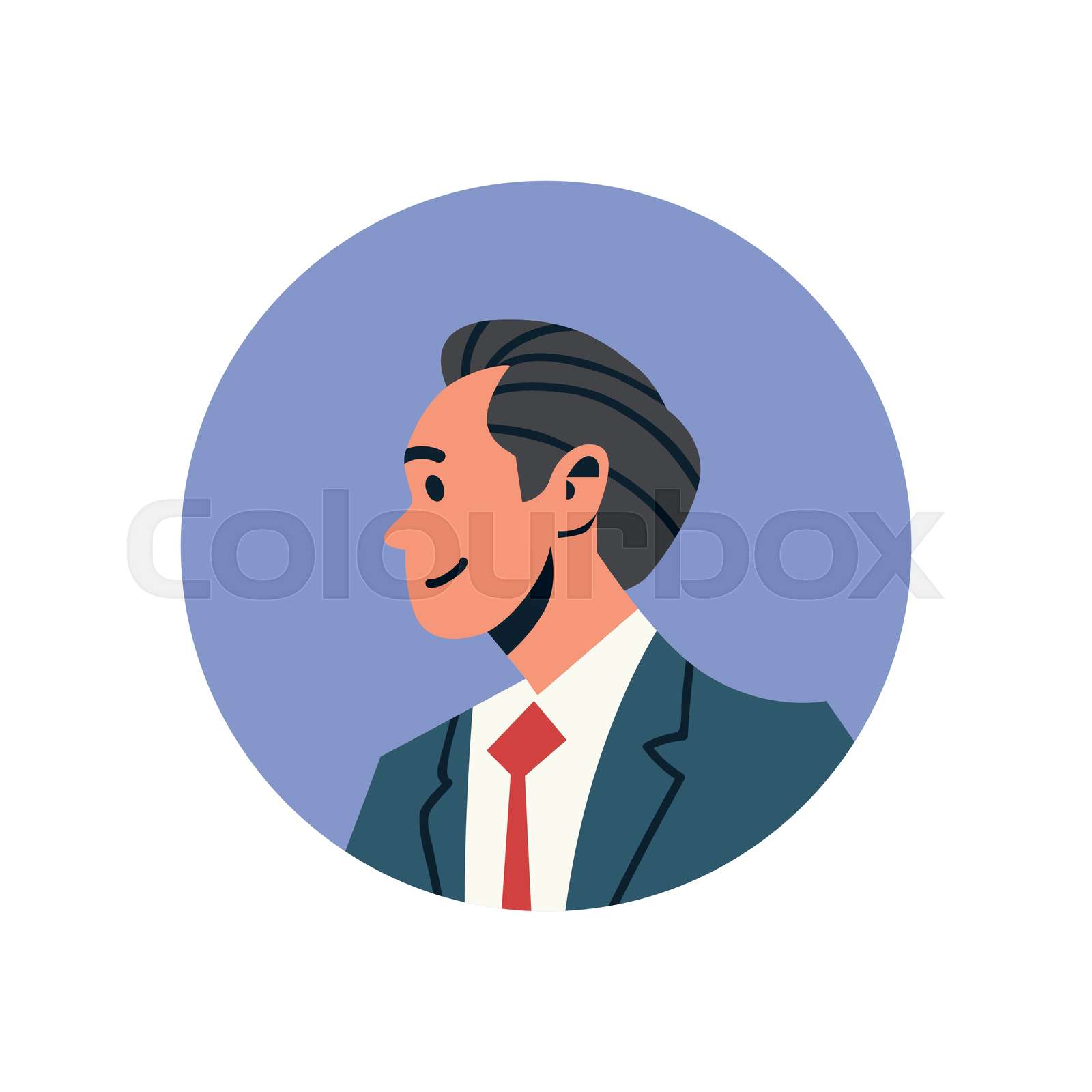 Brunette Businessman Avatar Man Face Profile Icon Concept Online