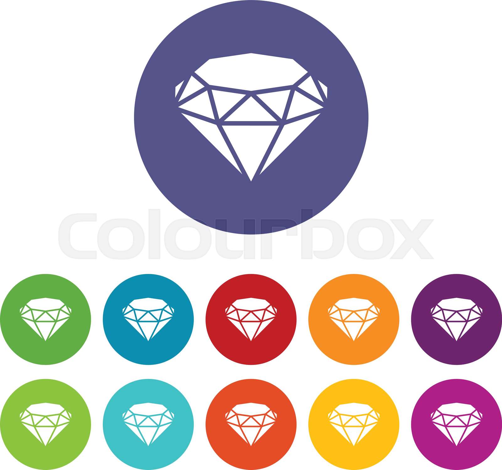 set, diamant, icon | Stock-Vektor | Colourbox