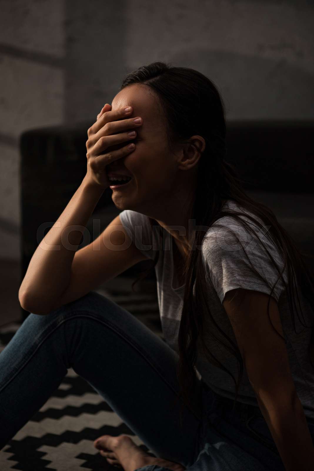 trauer, mensch, weinen | Stock Bild | Colourbox