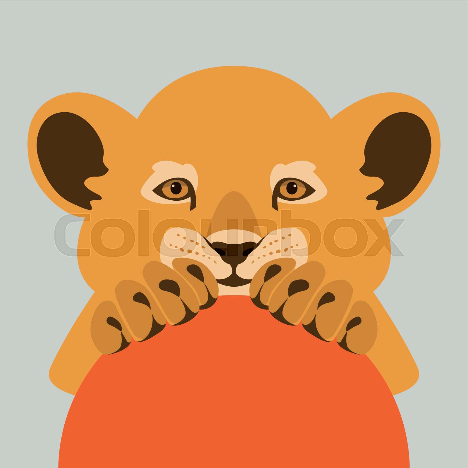 lion kid face | Stock vector | Colourbox