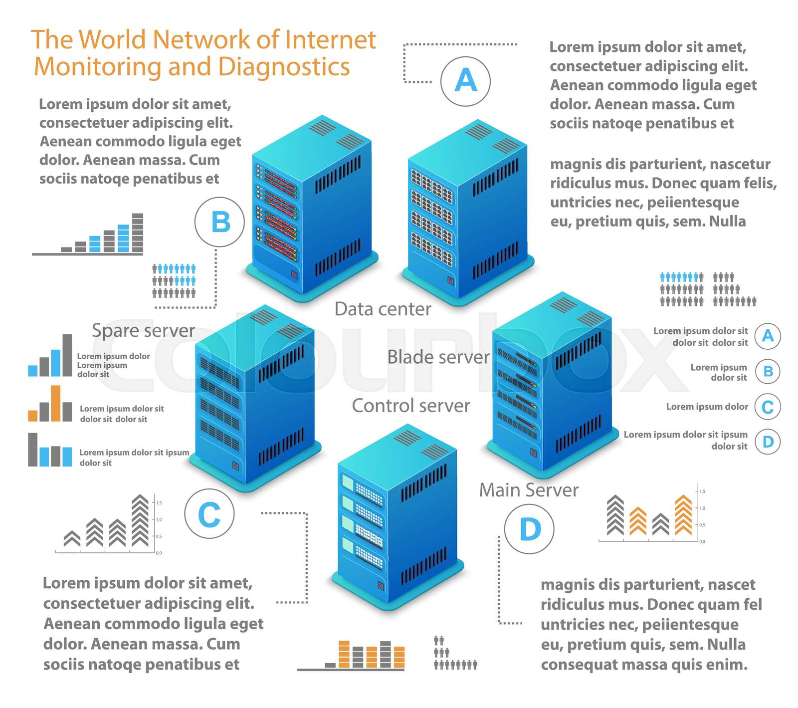 Isometric illustration of network | Stock vector | Colourbox