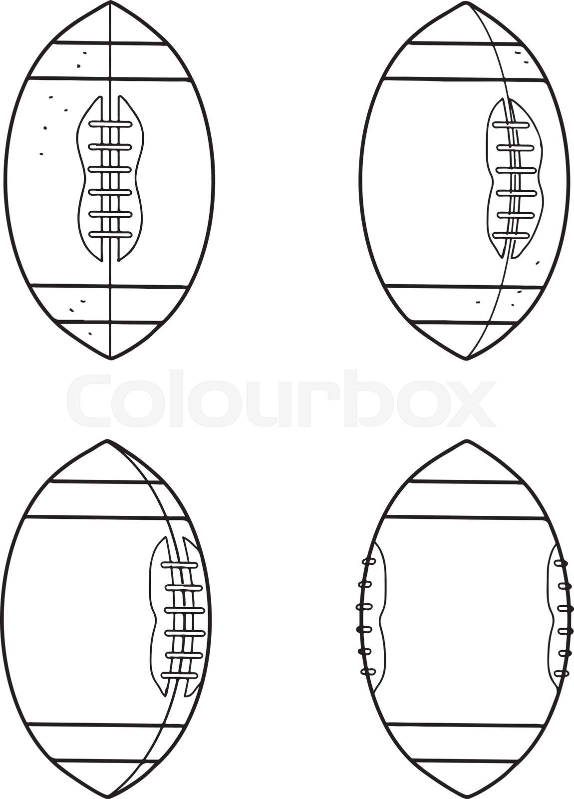 American Football Ball Spinning Sequence Drawing | Stock vector | Colourbox