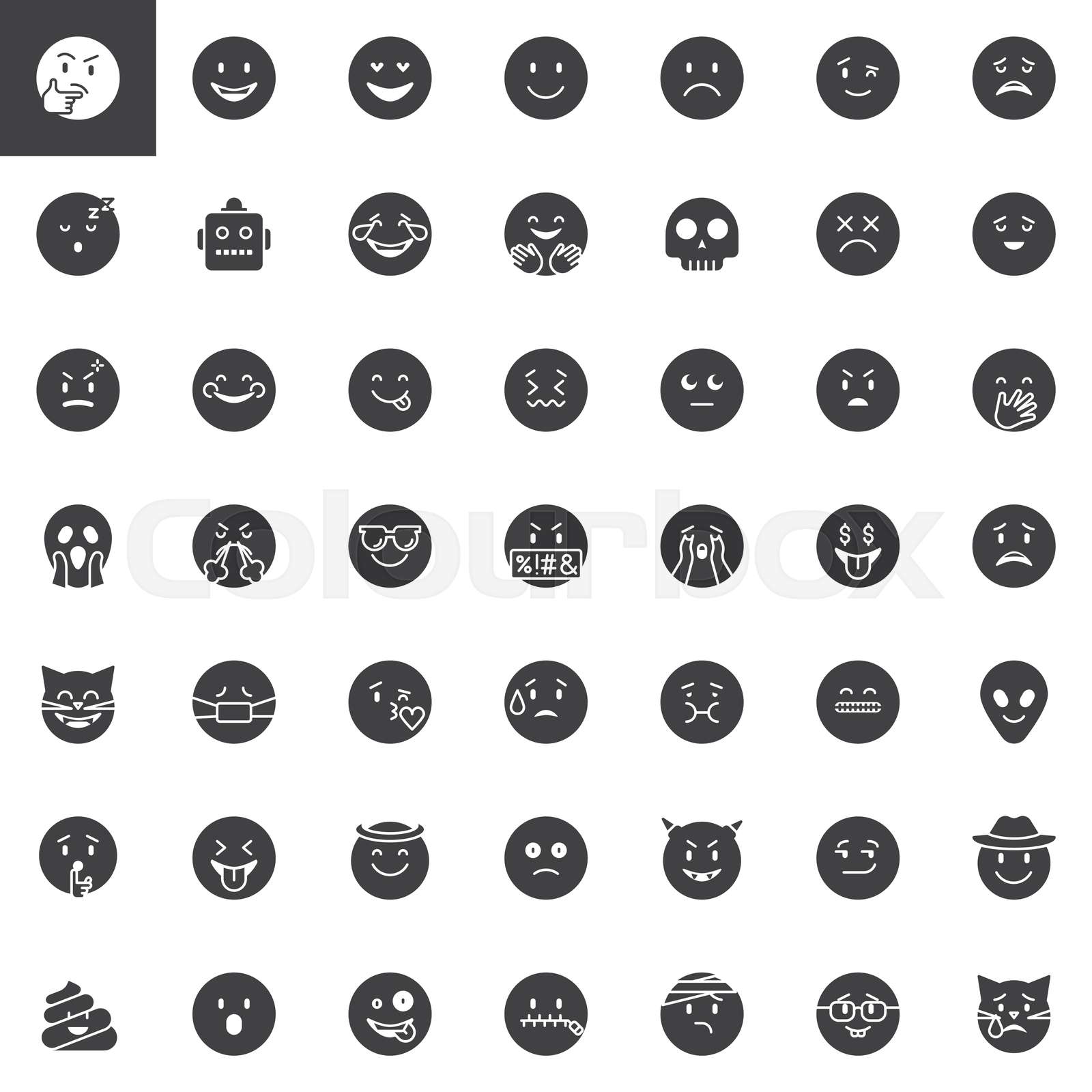 Emoji vector icons set | Stock vector | Colourbox