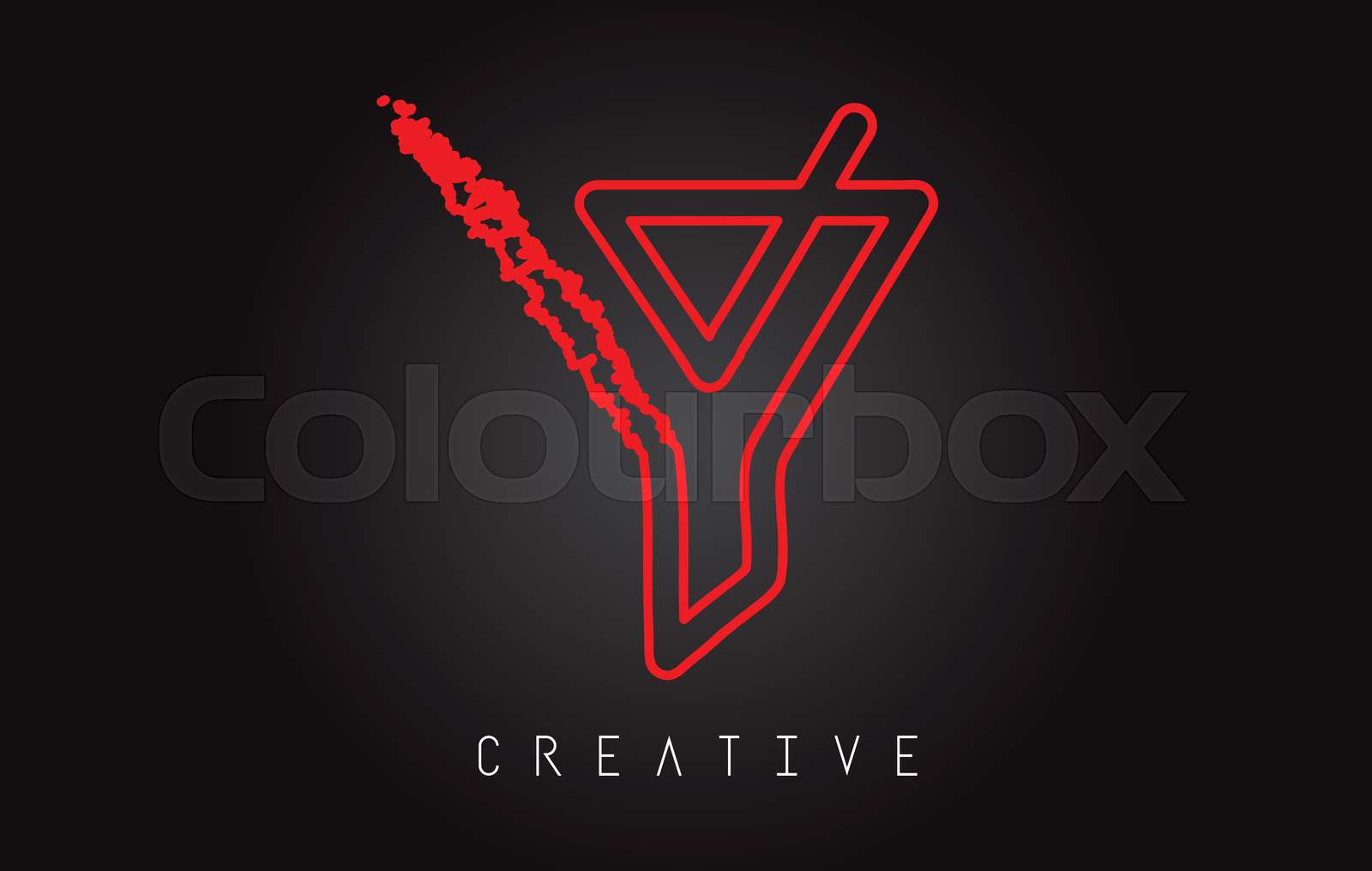 Y Monogram Letter Logo Design Brush Paint Stroke. | Stock vector ...