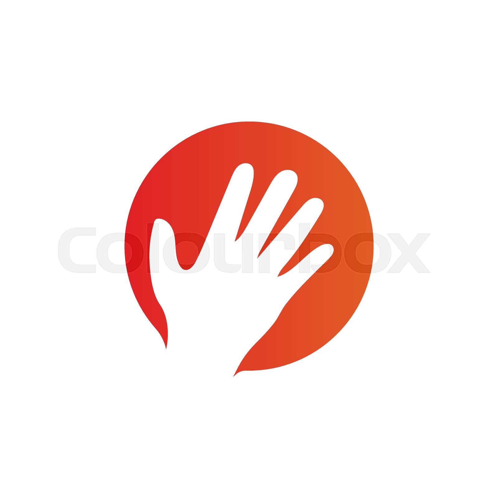 Hand palm logo icon design template vector | Stock vector | Colourbox