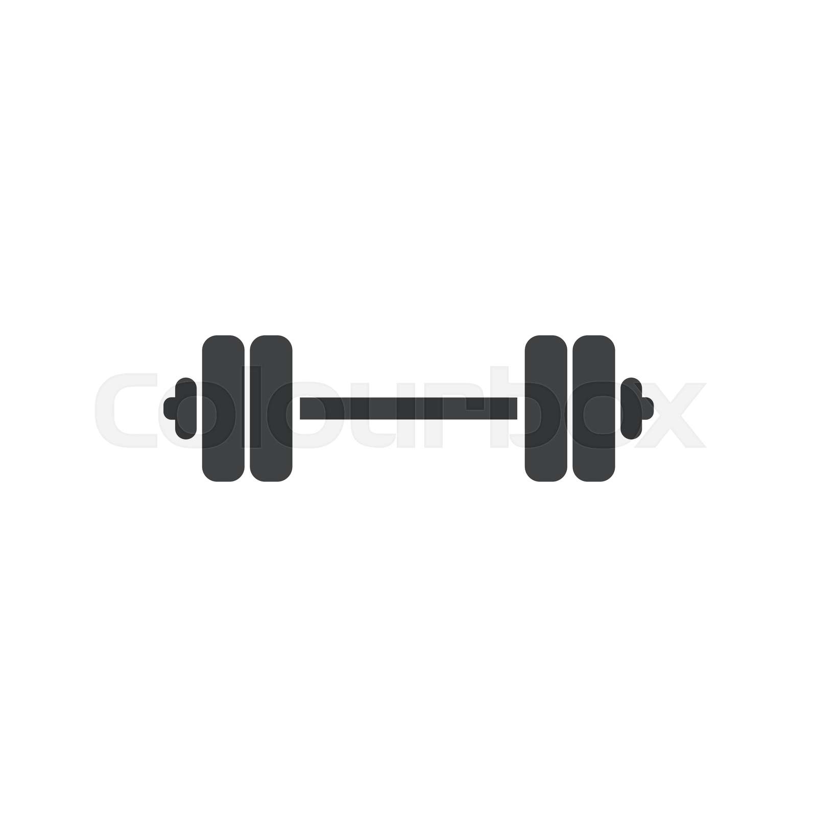 Illustration of barbell logo icon design template | Stock vector ...