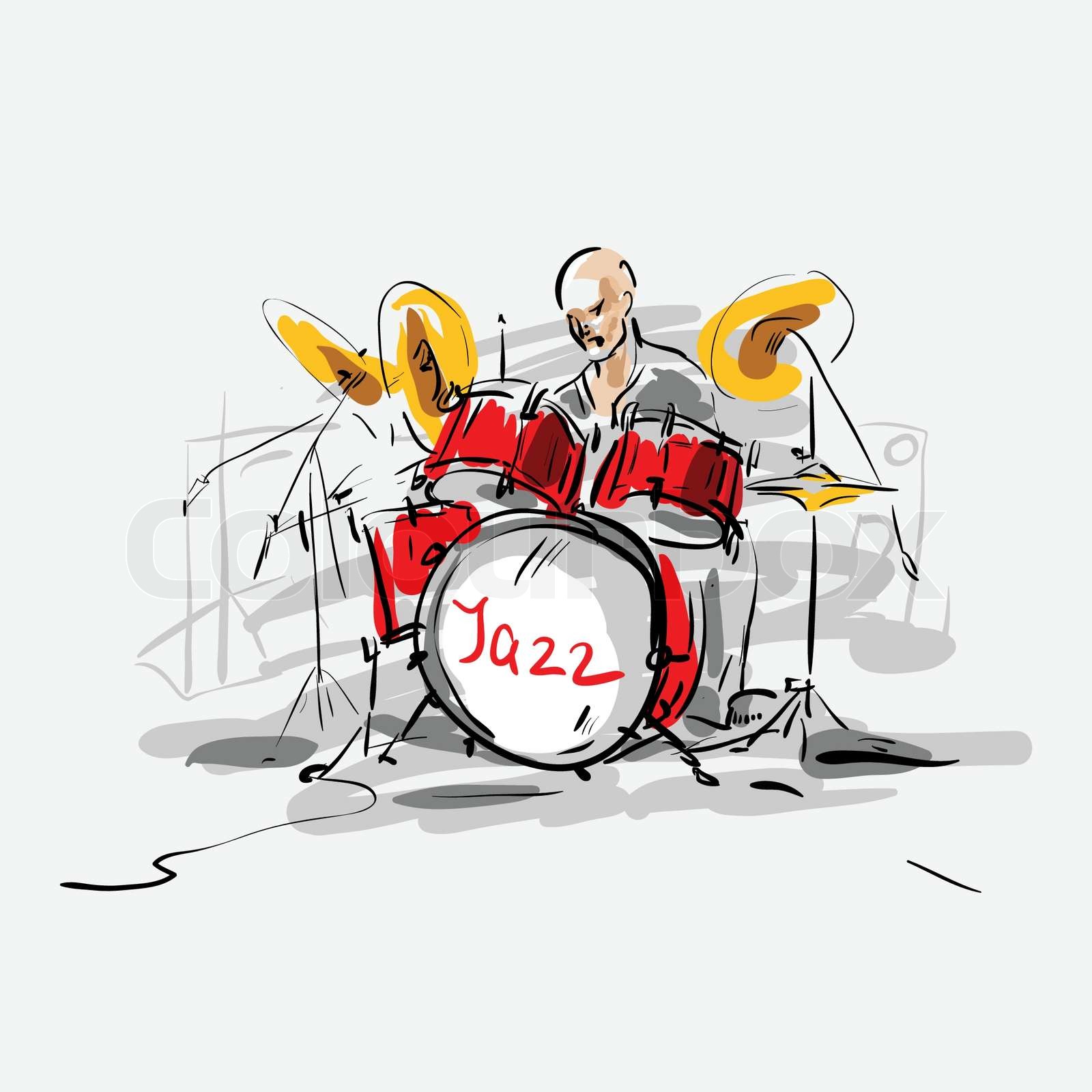 Drummer. | Stock vector | Colourbox