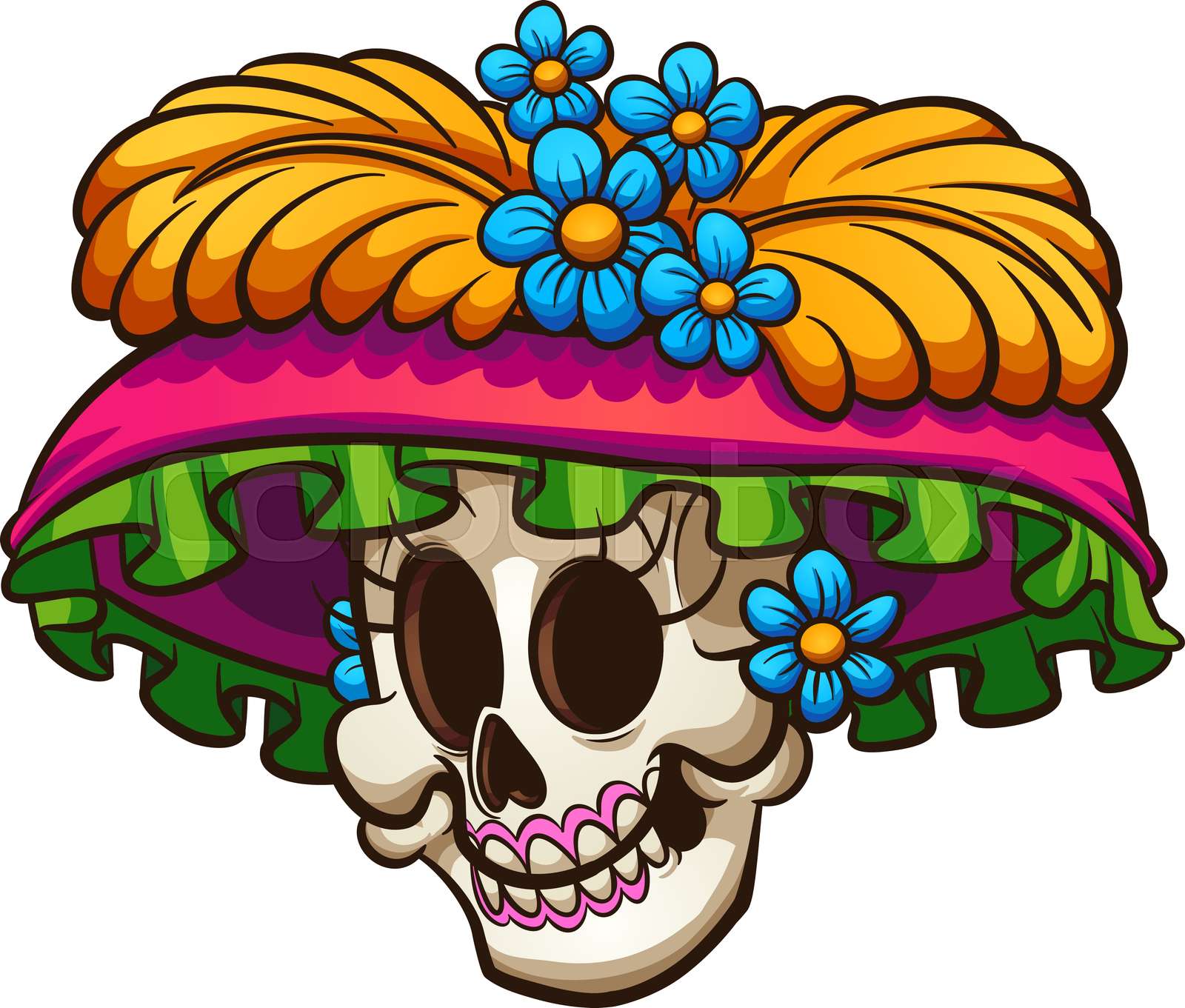 Cartoon catrina | Stock vector | Colourbox