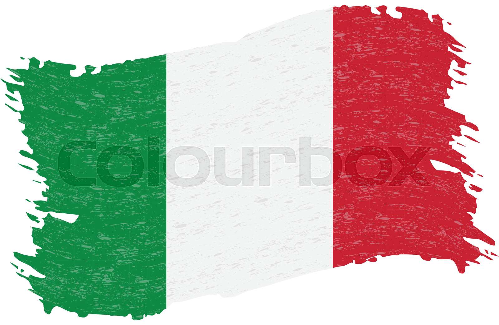 Flag of Italy, Grunge Abstract Brush Stroke Isolated On A White ...