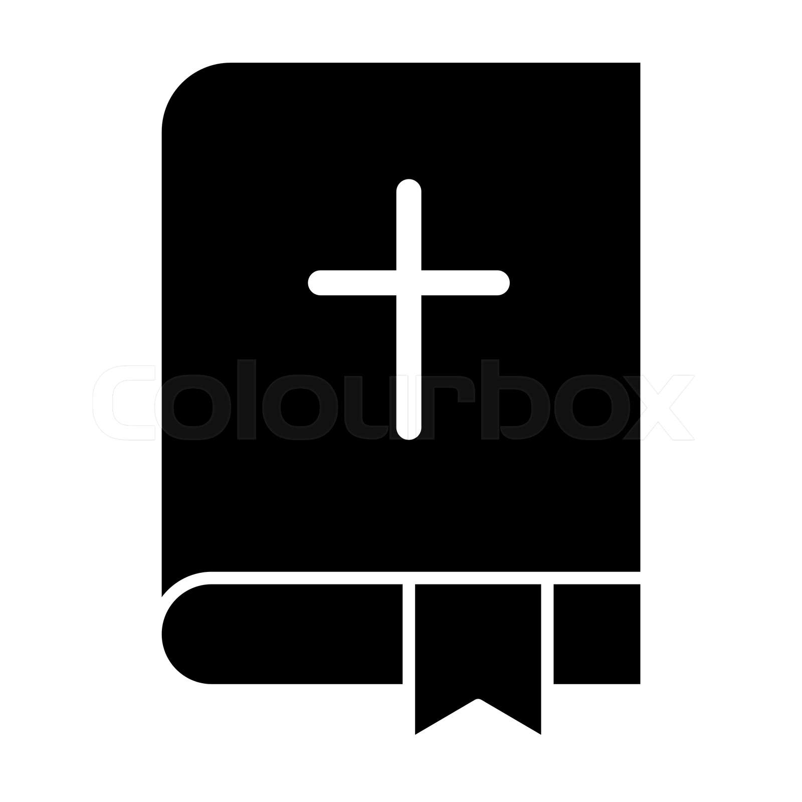 Bible solid icon. Holy book vector illustration isolated on white ...