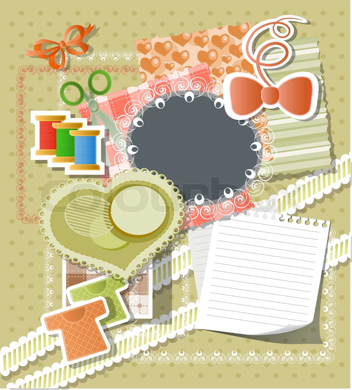 Scrapbook background | Stock vector | Colourbox