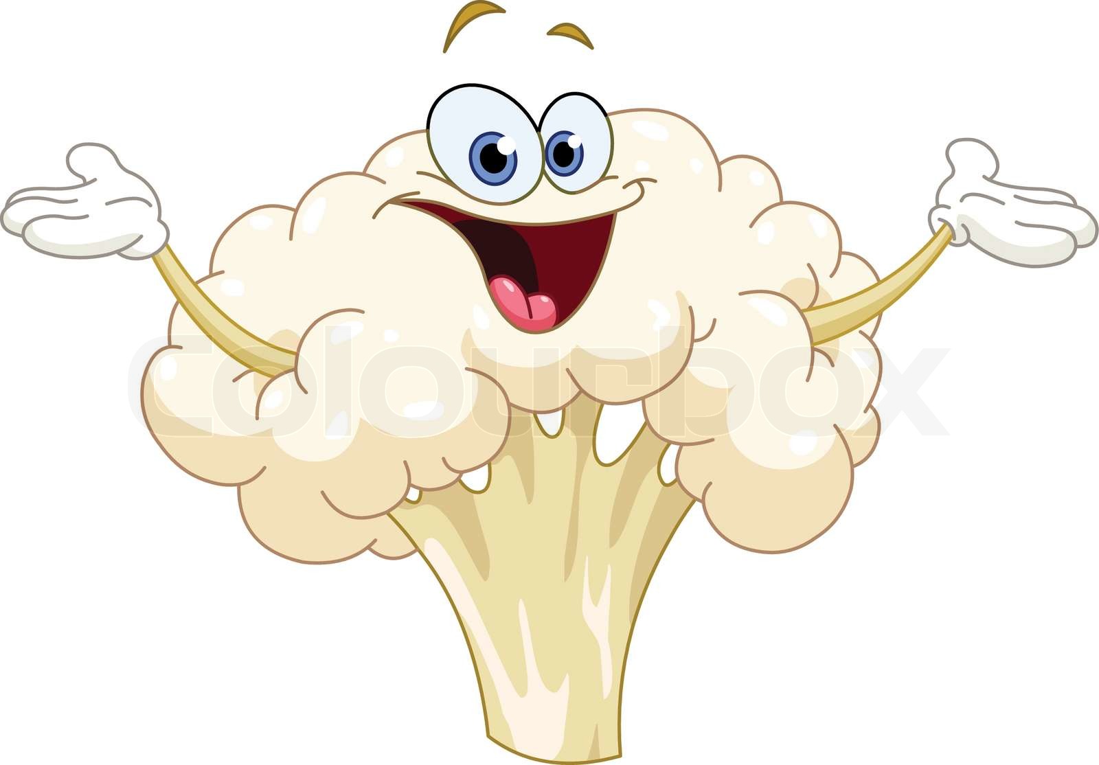Cauliflower cartoon | Stock vector | Colourbox