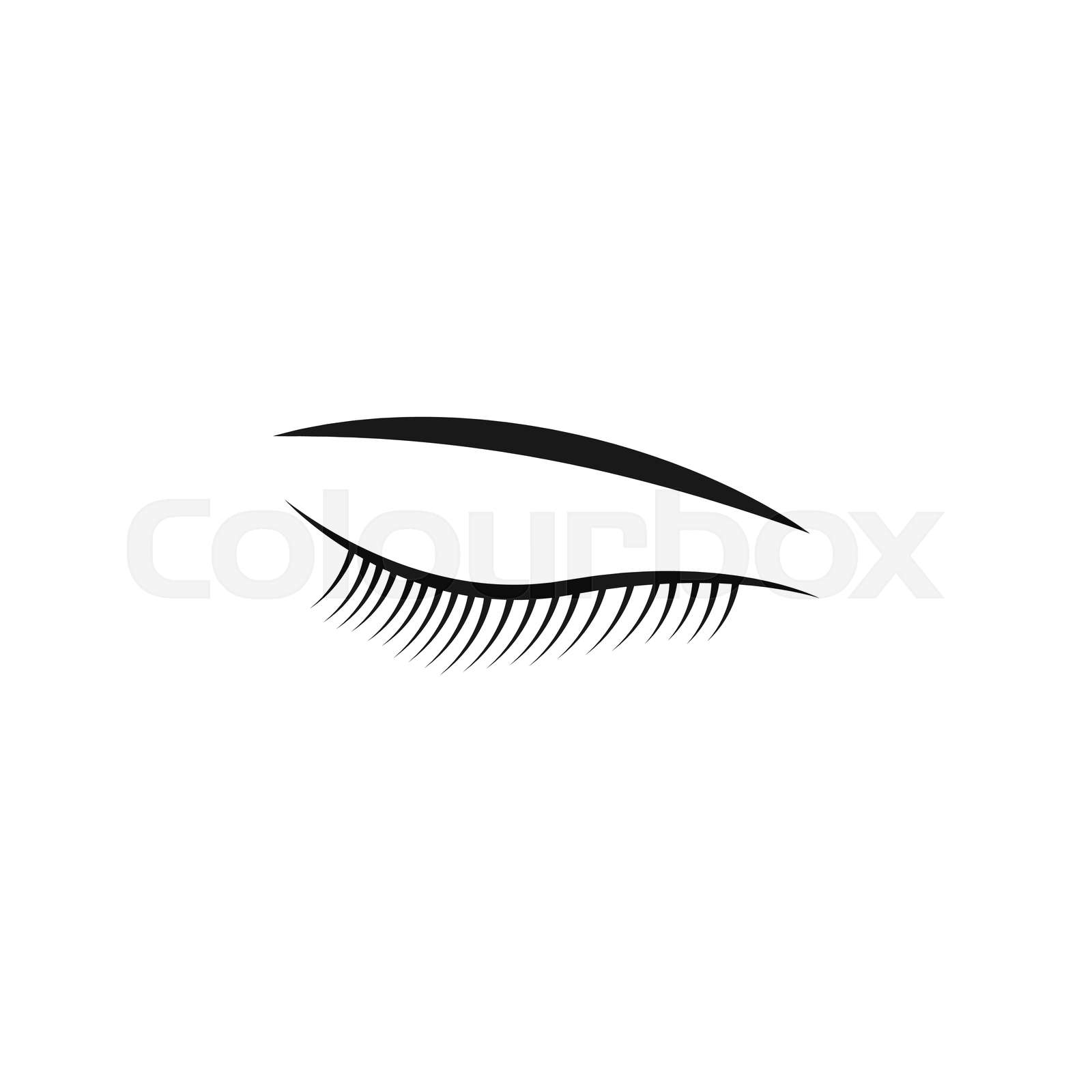 Illustration of beautiful eyelash symbol template vector | Stock vector ...